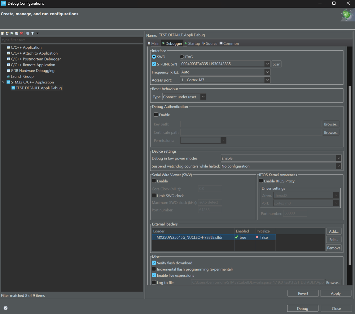 Solved: NUCLEO-H7S3L8 Debugging Code Running from XSPI NOR ...