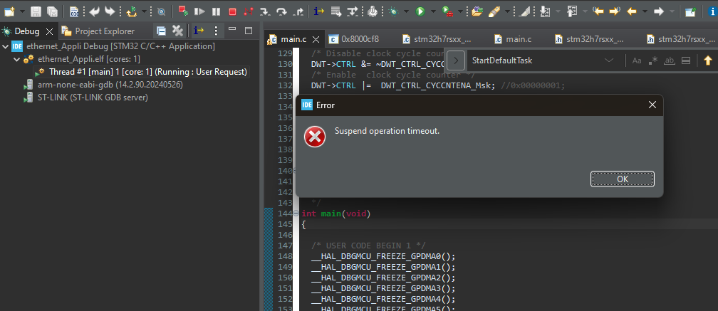 Solved: NUCLEO-H7S3L8 Debugging Code Running from XSPI NOR ...